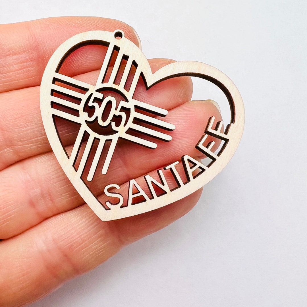 All Sizes Unfinished Wood Zia Santa Fe 505 Hearts New Mexico Sun Symbol ...