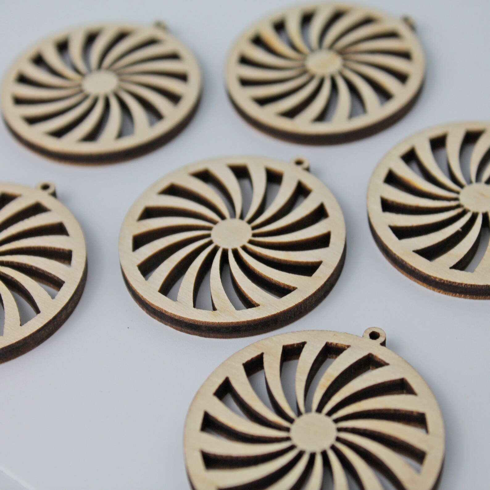 BULK 12pc to 100pc Unfinished Wood Pinwheel Psychedelic | Etsy