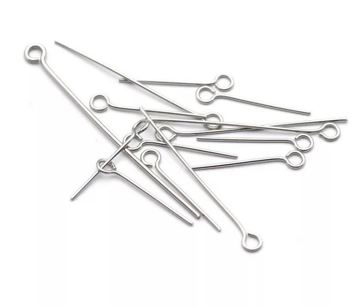 BULK 200 Pieces Stainless Steel Eye Pins Jewelry Earring Making 22 ...