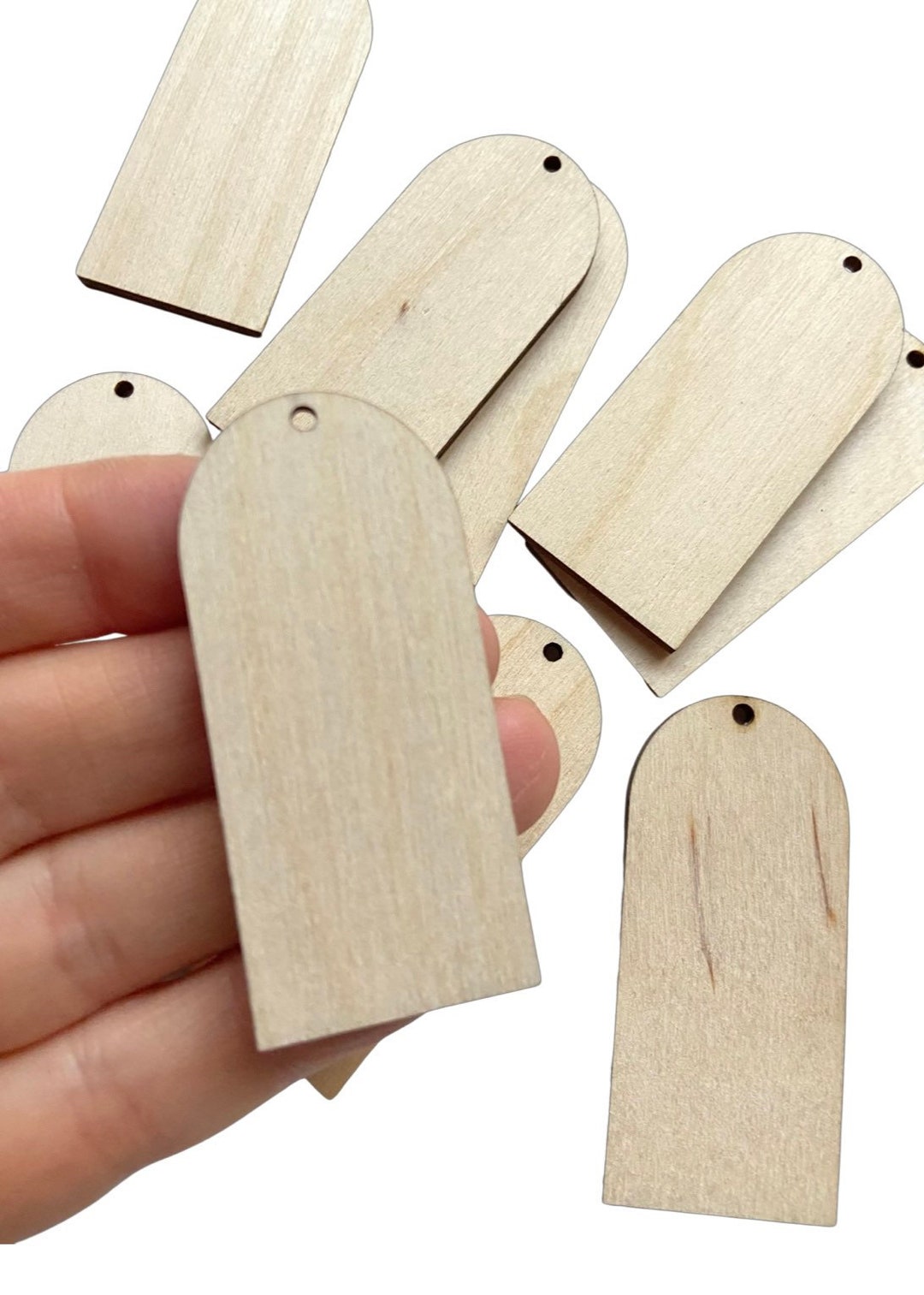 6 Birch Plywood Dome Tags, Unfinished Wood Cutouts DIY Crafts - Etsy