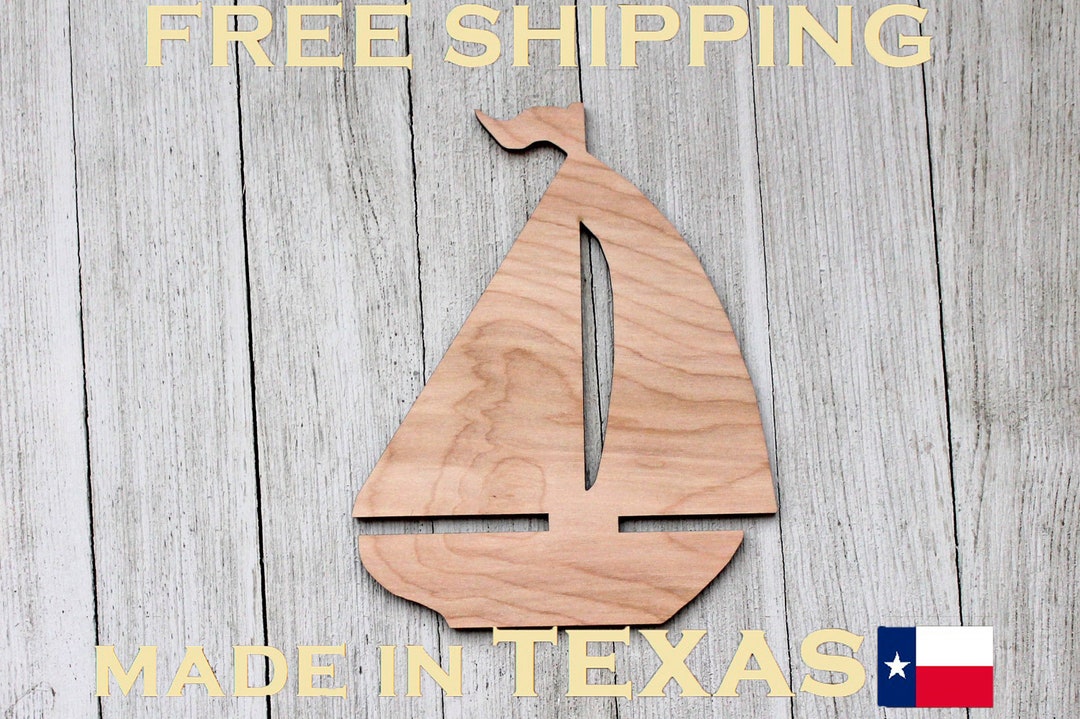 SAILBOAT Unfinished Wood Cutout Cut Out Shapes Ready to Paint - Etsy