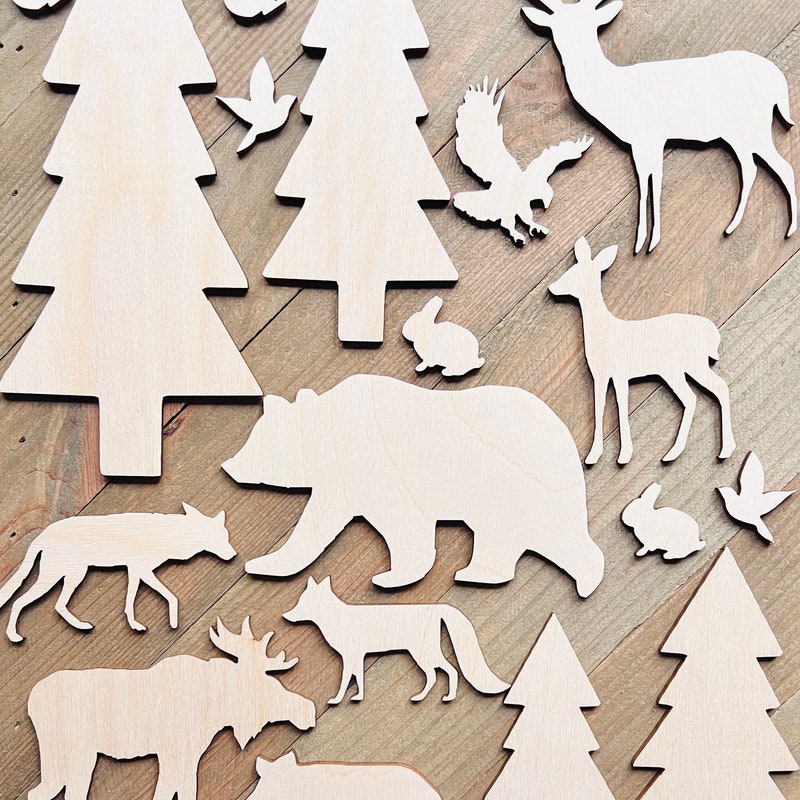 Wood Animal Cutouts - Etsy