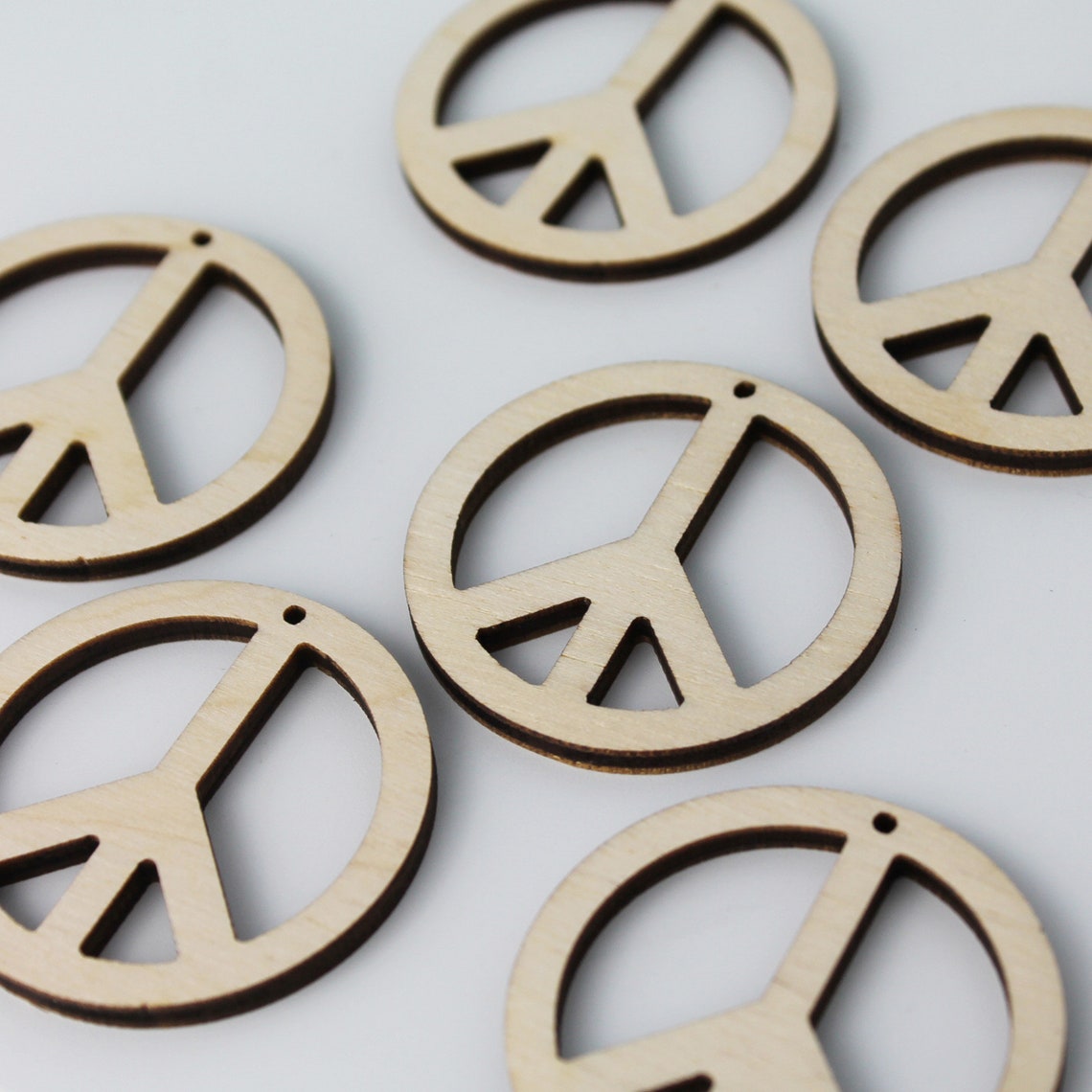 BULK 12pc to 100pc Unfinished Wood Circle Peace Sign Cutout - Etsy