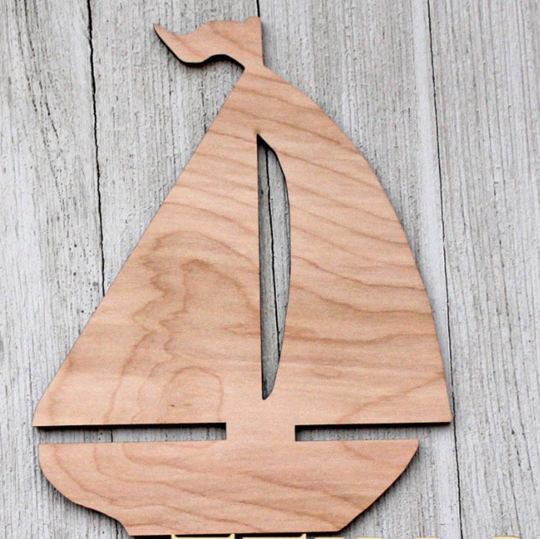 SAILBOAT Unfinished Wood Cutout Cut Out Shapes Ready to Paint Stain ...