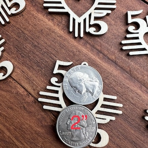 12pc to 24pc Unfinished Wood Zia 505 Sign New Mexico Sun Symbol ...