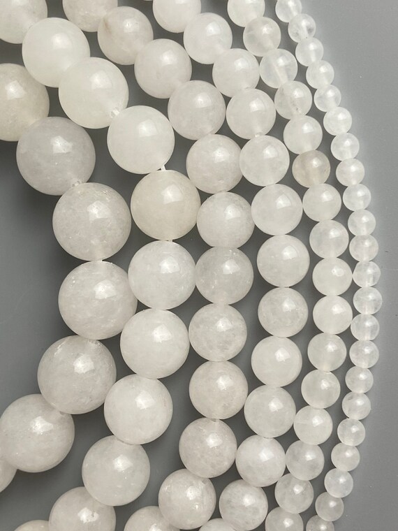 ALL SIZE White Shell Stone Beads Strands 4mm 6mm 8mm 10mm 12mm | Etsy