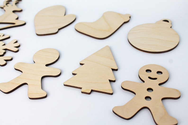 Christmas Unfinished Wood Cutout Shapes Crafts ALL SIZES - Etsy