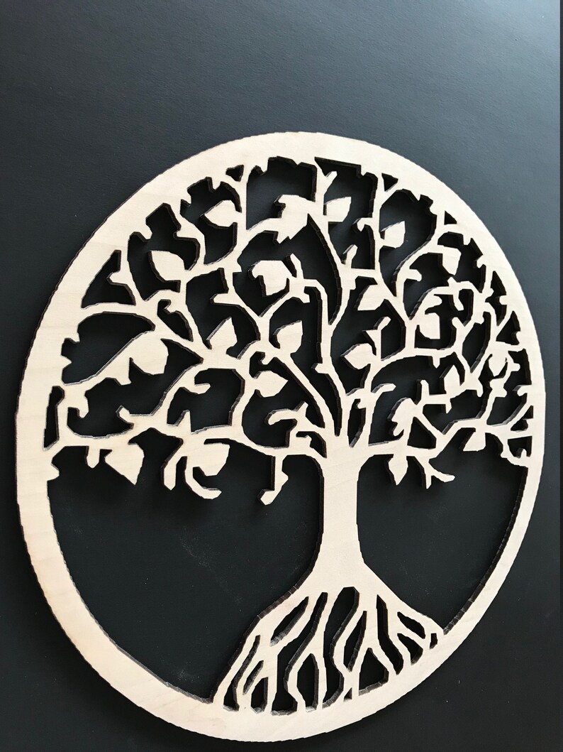 Tree of Life W/leaves Unfinished Wood Cutout Cut Out Shape - Etsy