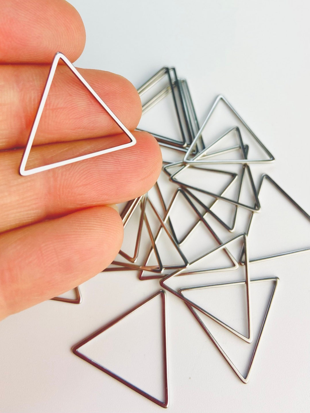 Clearance 20pcs Imperfect Stainless Steel Silver Triangles Triangle ...