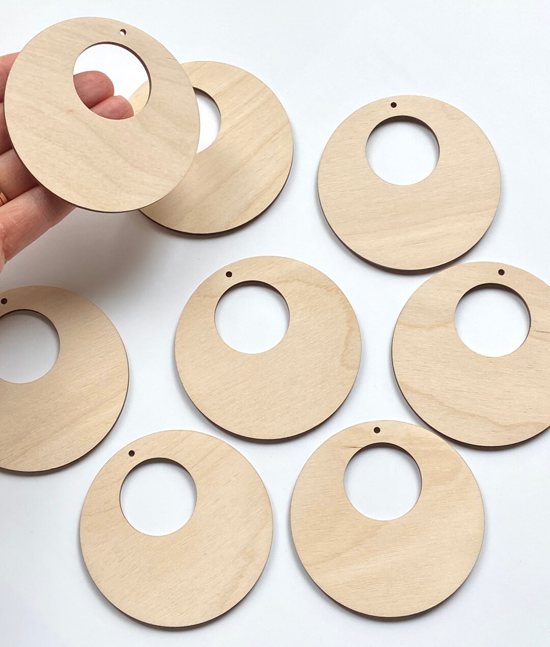 12 Pieces, Circle in a Circle Hoops Large 3" Wood Earrings Blanks - Etsy