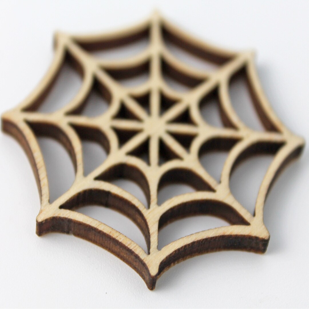 Halloween Spider Web Unfinished Wood Laser Cut Out Cutout Shape Crafts ...