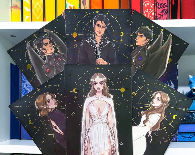 ACOTAR Set of Six Art Prints Feyre Rhysand Nesta Cassian Azriel Elain ...