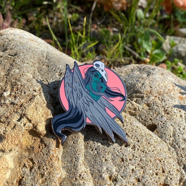 Raven Enamel Pin - Etsy