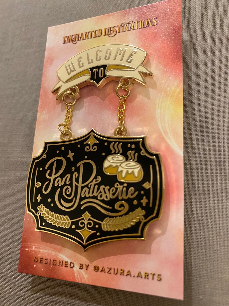 Welcome to Pan's Patisserie Enamel Pin | Etsy