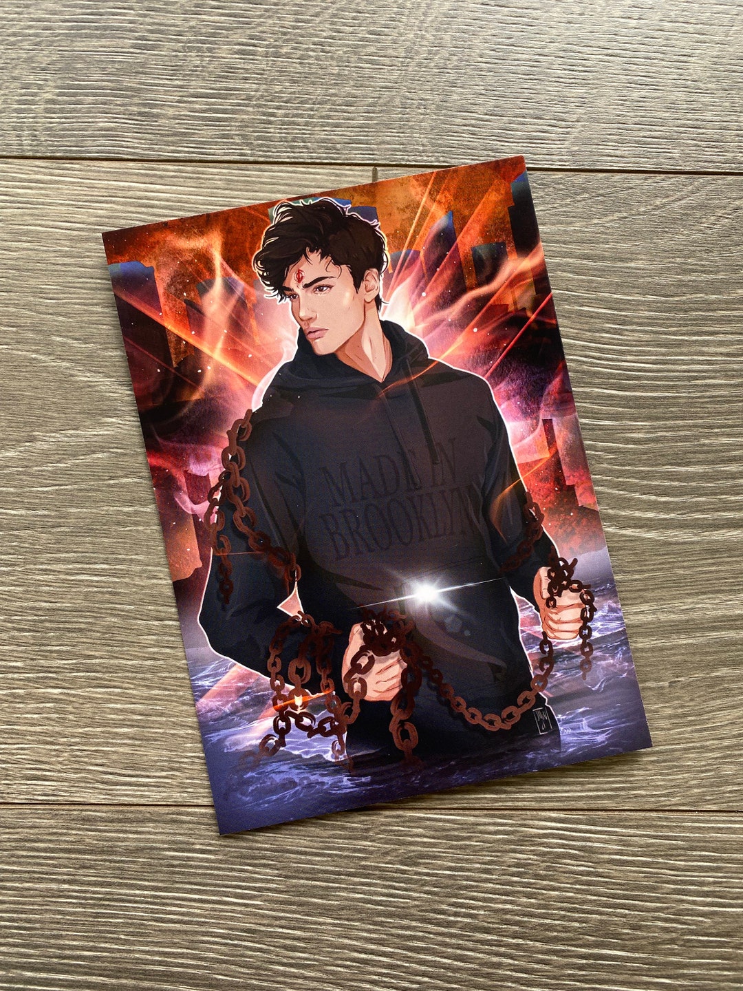 5x7 Simon Lewis Art Print Book Character Fan Art Vampire Shadowhunters ...