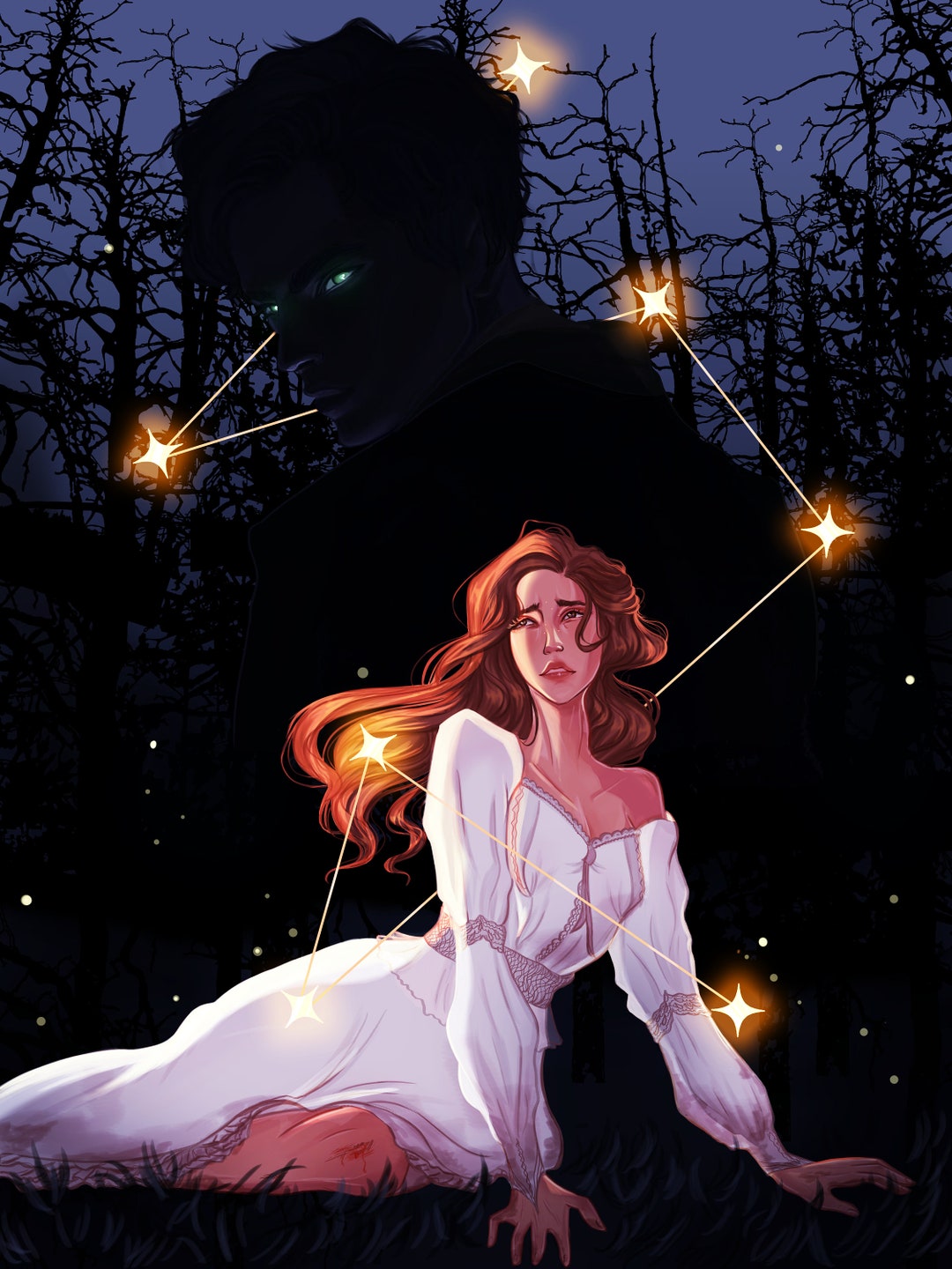 Addie and Luc 5x7 Inch Art Print Book Characters Bookish Gift for Her ...