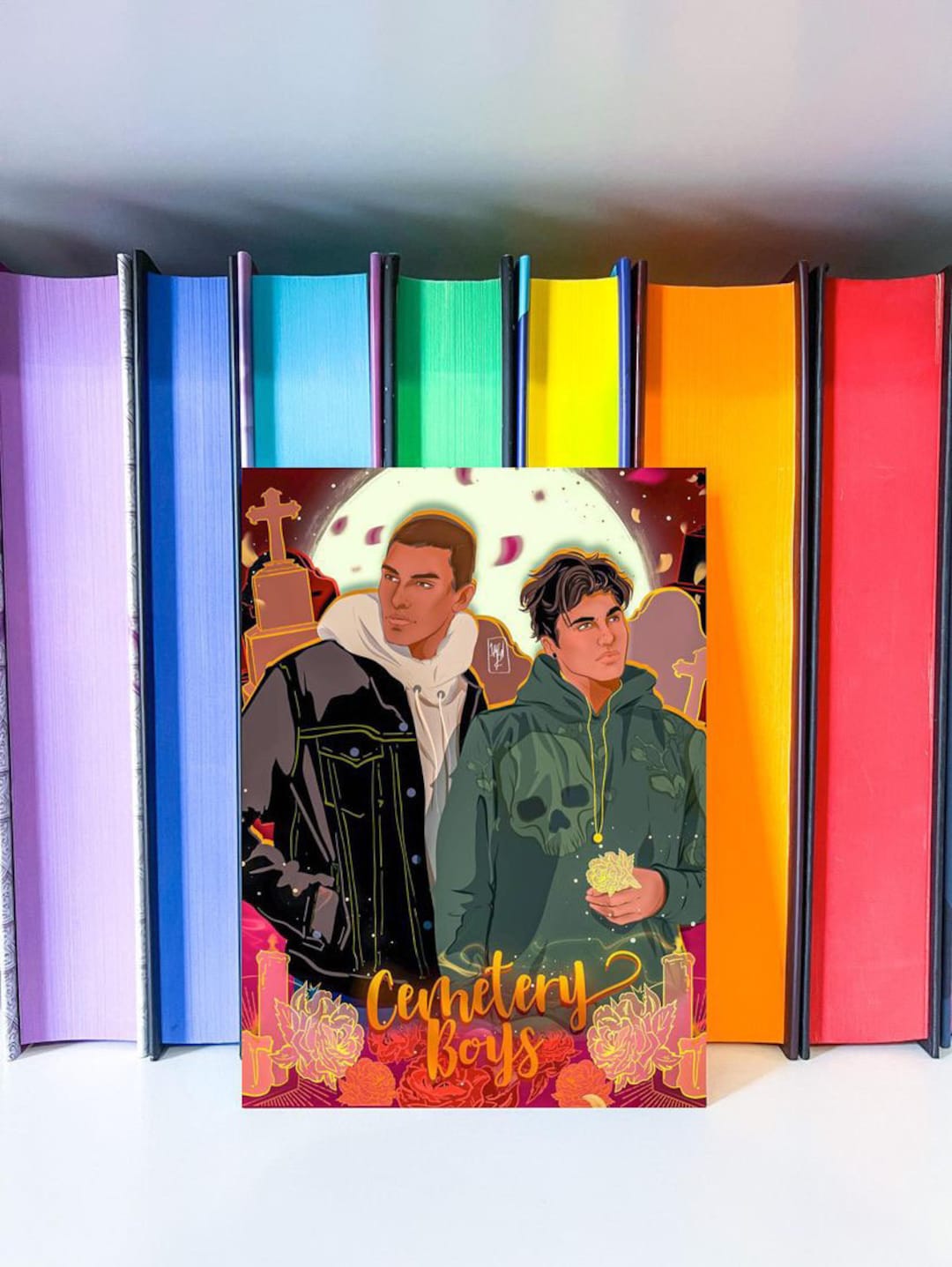5x7 Inch Art Print Cemetery Boys Bookish Gift for Book Lovers LGBTQ ...