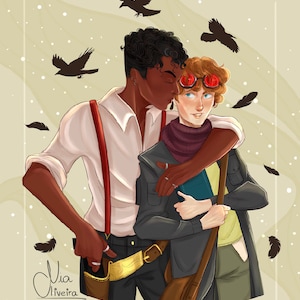 5x7 Cute Wesper Art Print Crows - Etsy