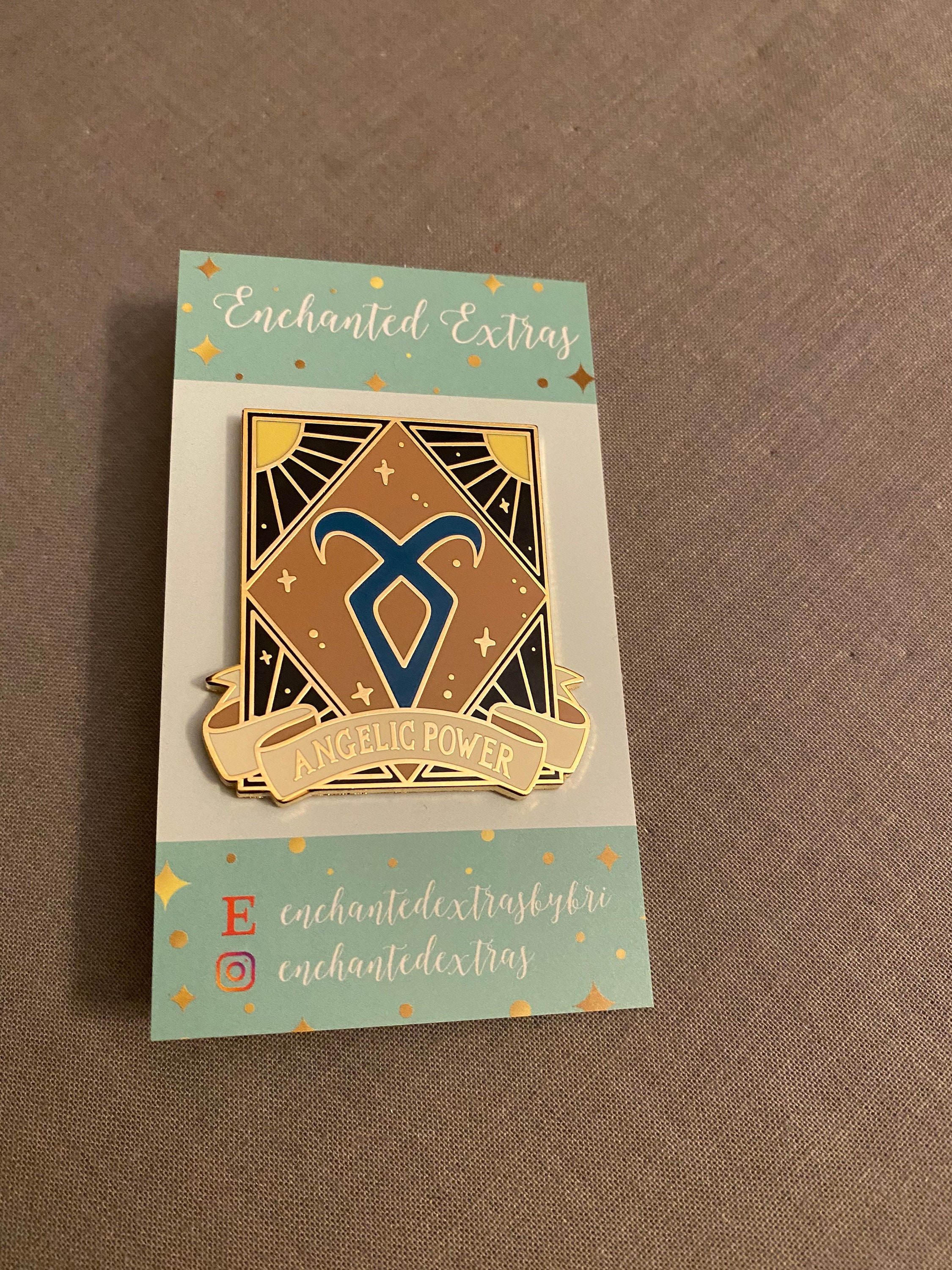 Shadowhunter Rune Angelic Power Enamel Pin Glow in the Dark Bookish ...