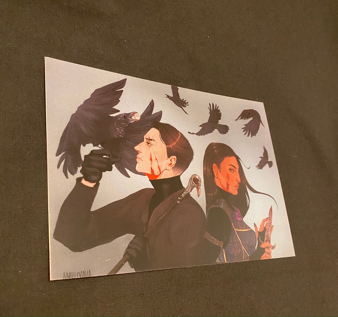 5x7 Kaz and Inej Art Print Dirtyhands the Wraith Six of Crows Character ...