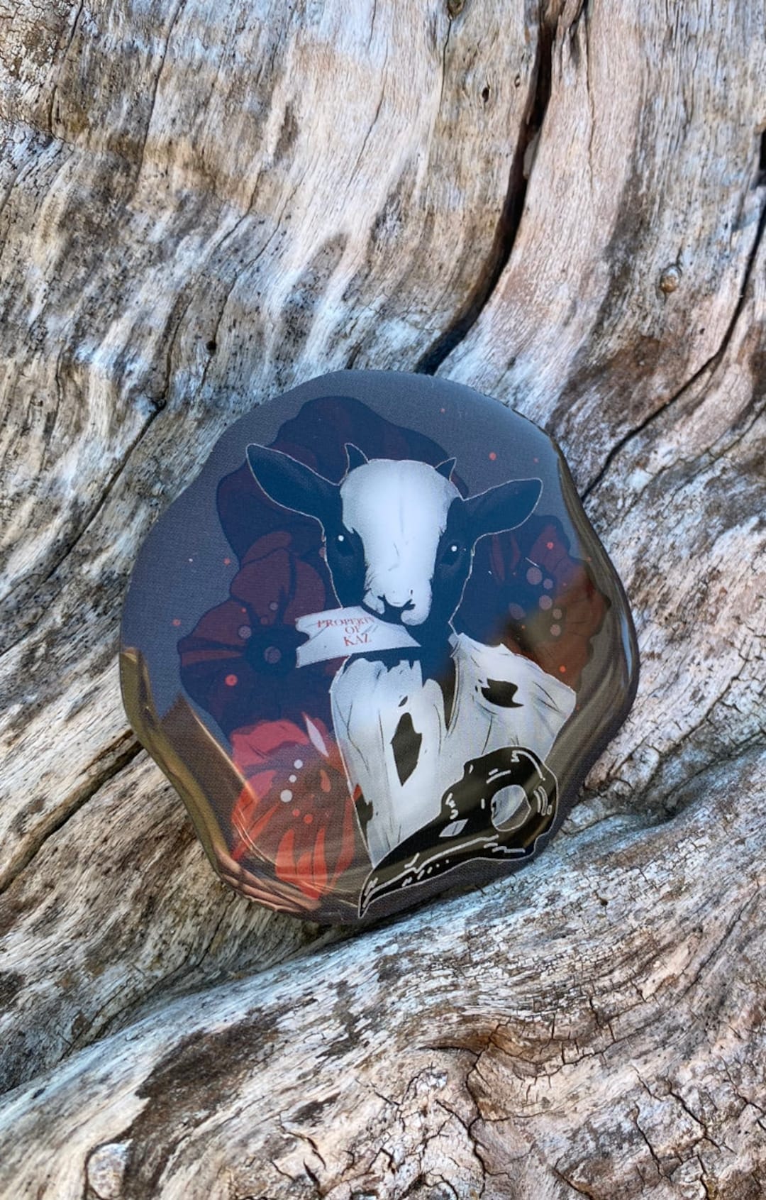 Emotional Support Goat Offset Epoxy Pin SOC Book Companion Milo the ...