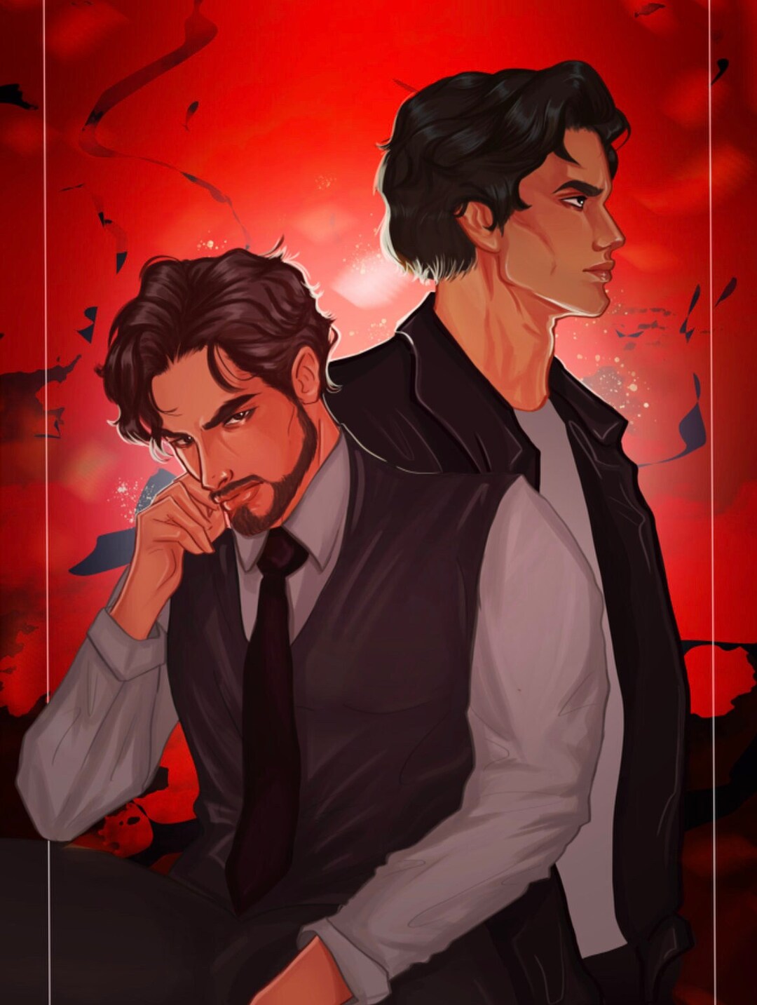 5x7 Inch Darius and Orion Zodiac Acadamy Art Print Wall Art Character ...