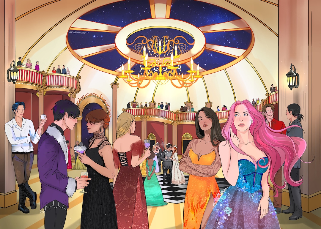 5x7 Art Print OUABH Evangeline and Jacks Ball Bookish Merch Reader Gift ...