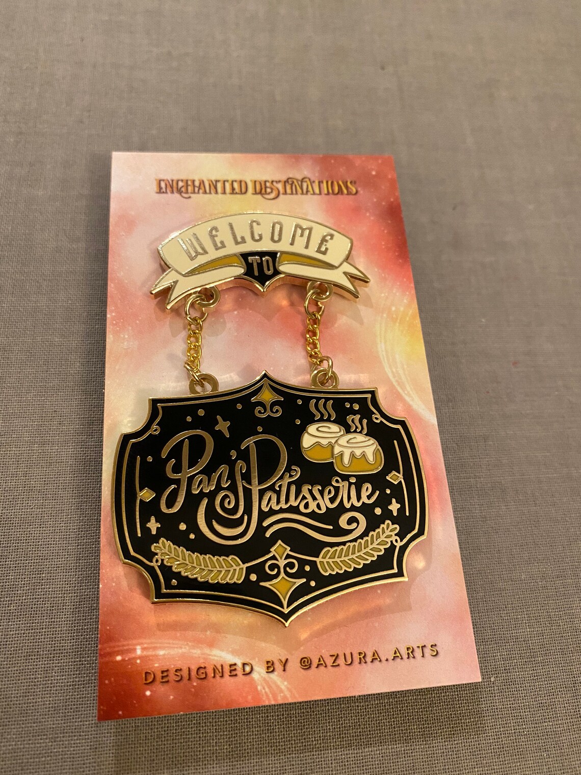 Welcome to Pan's Patisserie Enamel Pin | Etsy