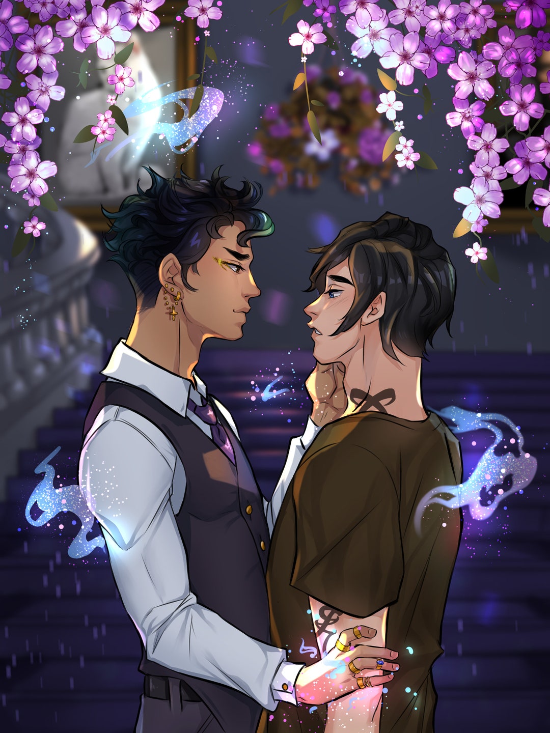 5x7 Malec Art Print Magnus Bane and Alec Lightwood Book Couple - Etsy