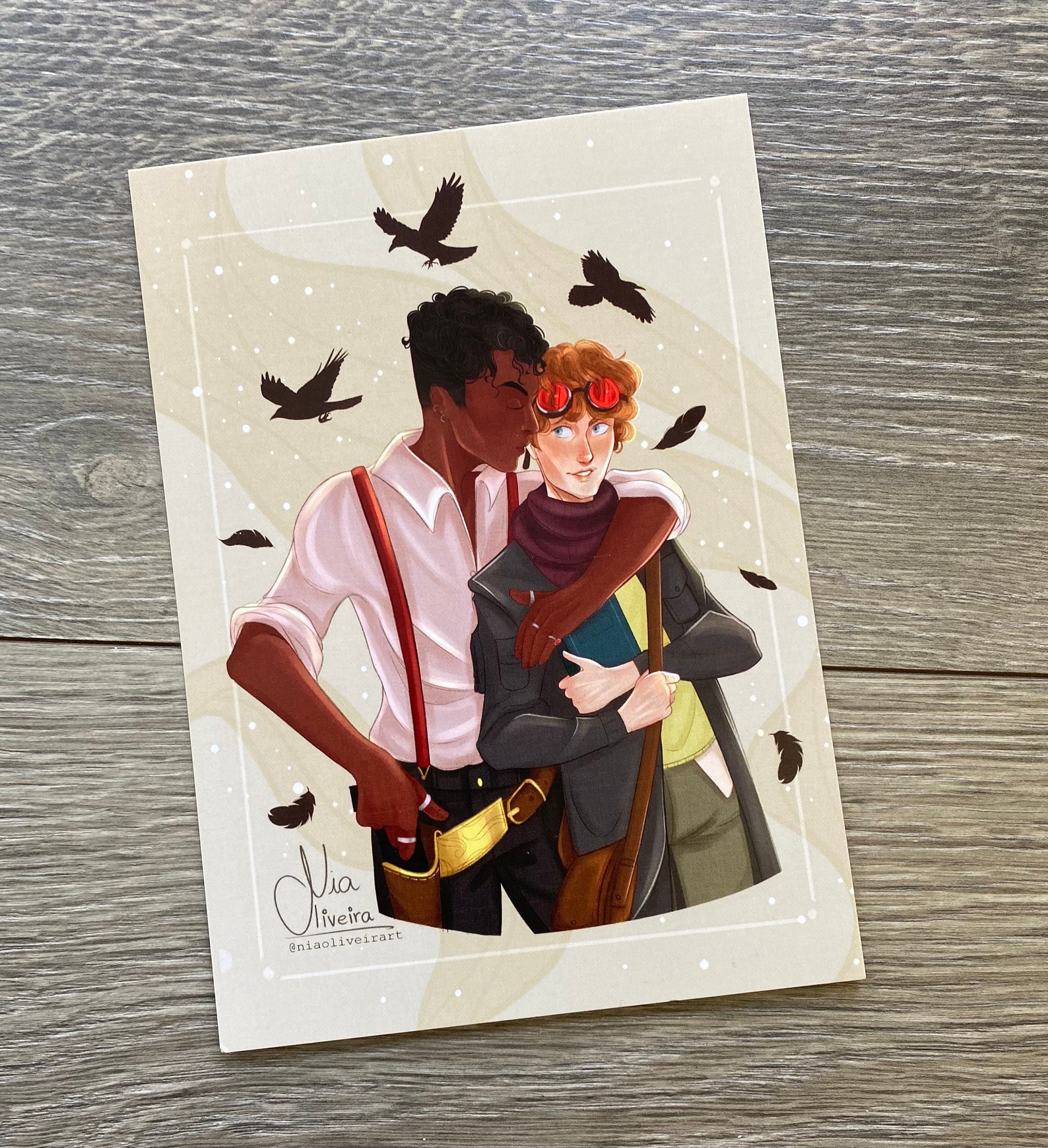 5x7 Cute Wesper Art Print Crows - Etsy
