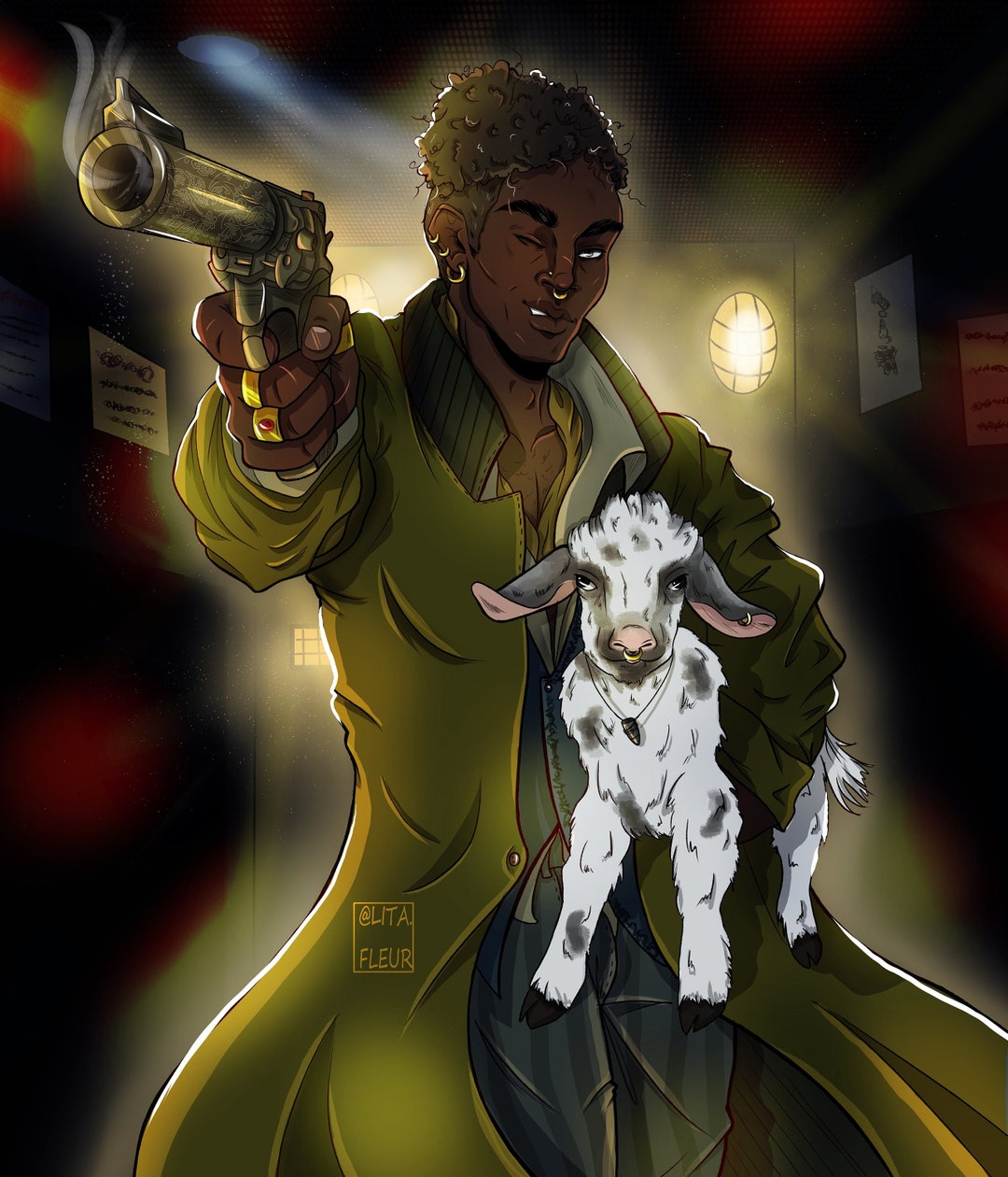 Large Sharpshooter and Milo the Goat on Train Book Sleeve - Etsy