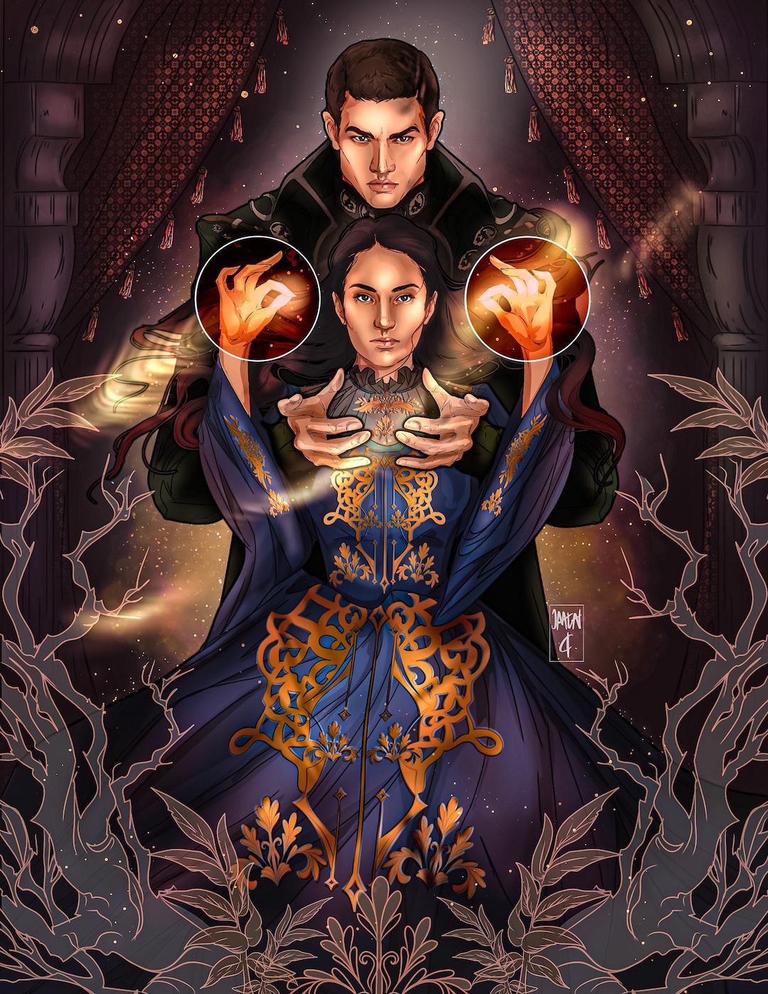 5x7 Alina and Mal Art Print Malina Six of Crows Shadow and Bone ...