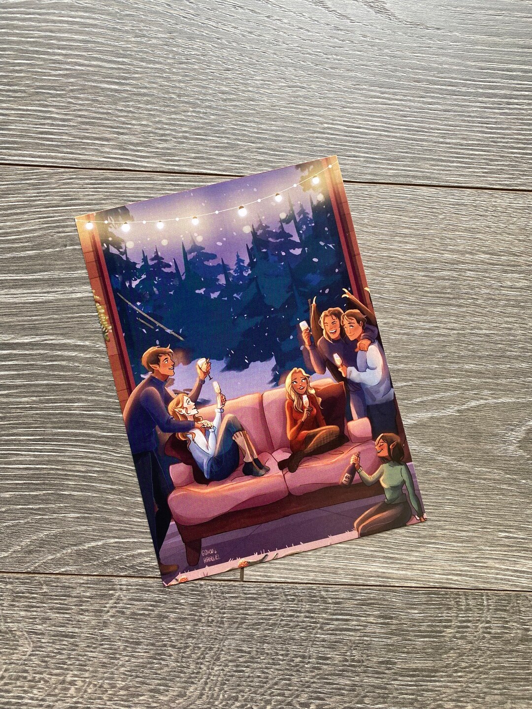 5x7 ACOTAR Inner Circle Winter Gathering Bookish Art Print Book Lover ...