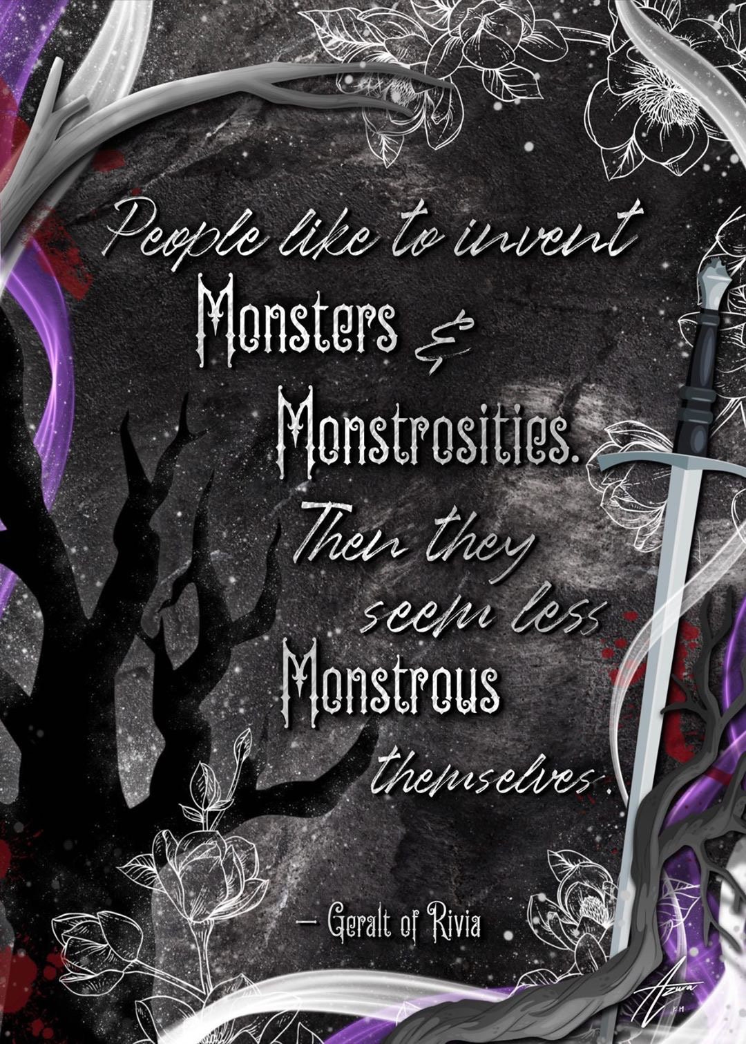 Art Print the Witcher Inspired Quote - Etsy