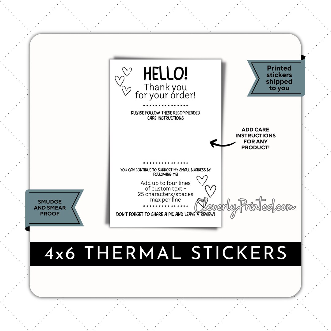 THERMAL CARE STICKERS TS016 - Etsy