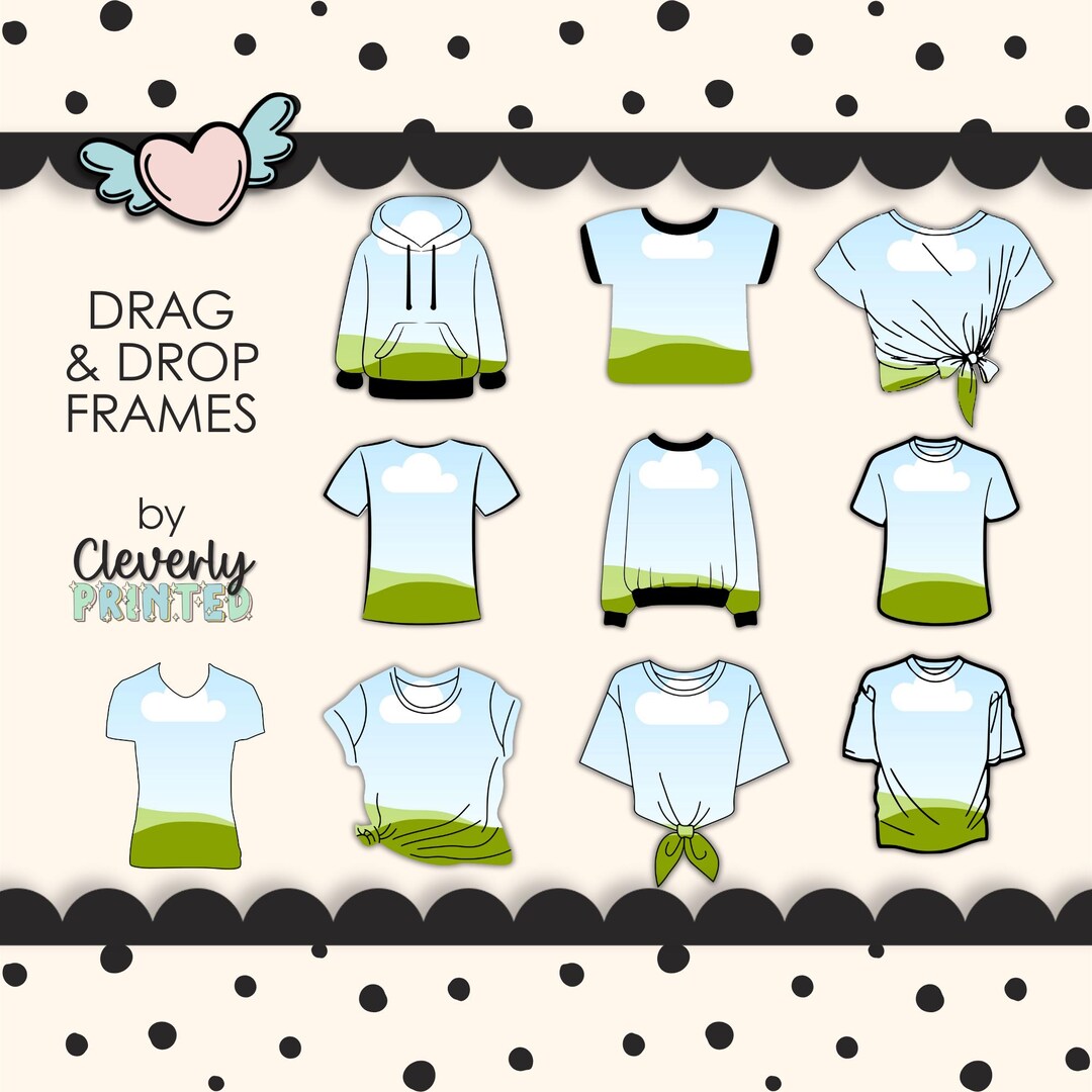 DRAG AND DROP | Canva Frames | Digital Shirt Designs | Care Card ...