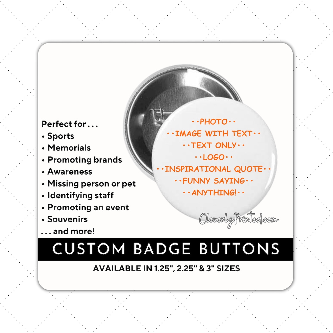 PINBACK BUTTONS BB001 - Etsy