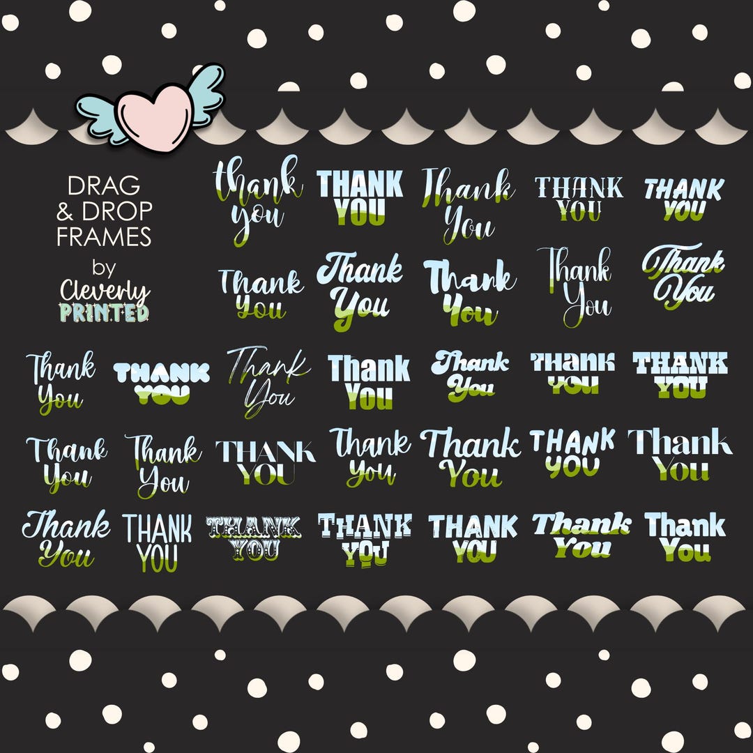 DRAG AND DROP | Canva Frames | Digital Thank You Designs | Sticker ...