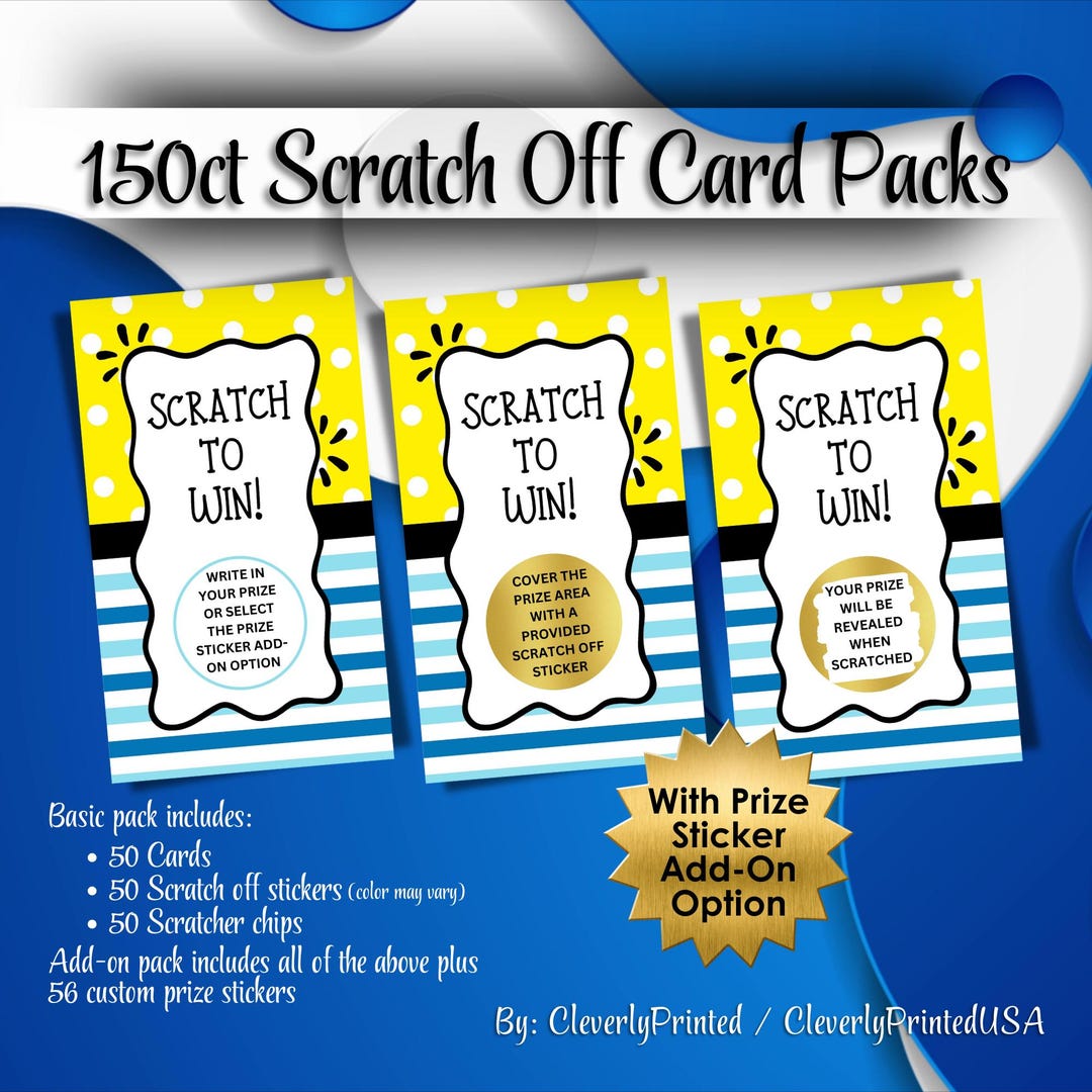 SCRATCH OFF PACKS | SC1015 - Etsy