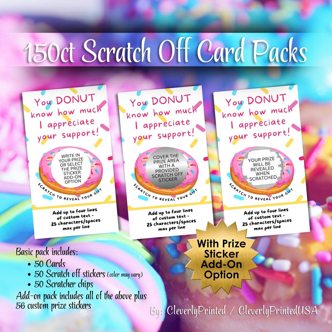 SCRATCH OFF PACKS | SC1003 - Etsy