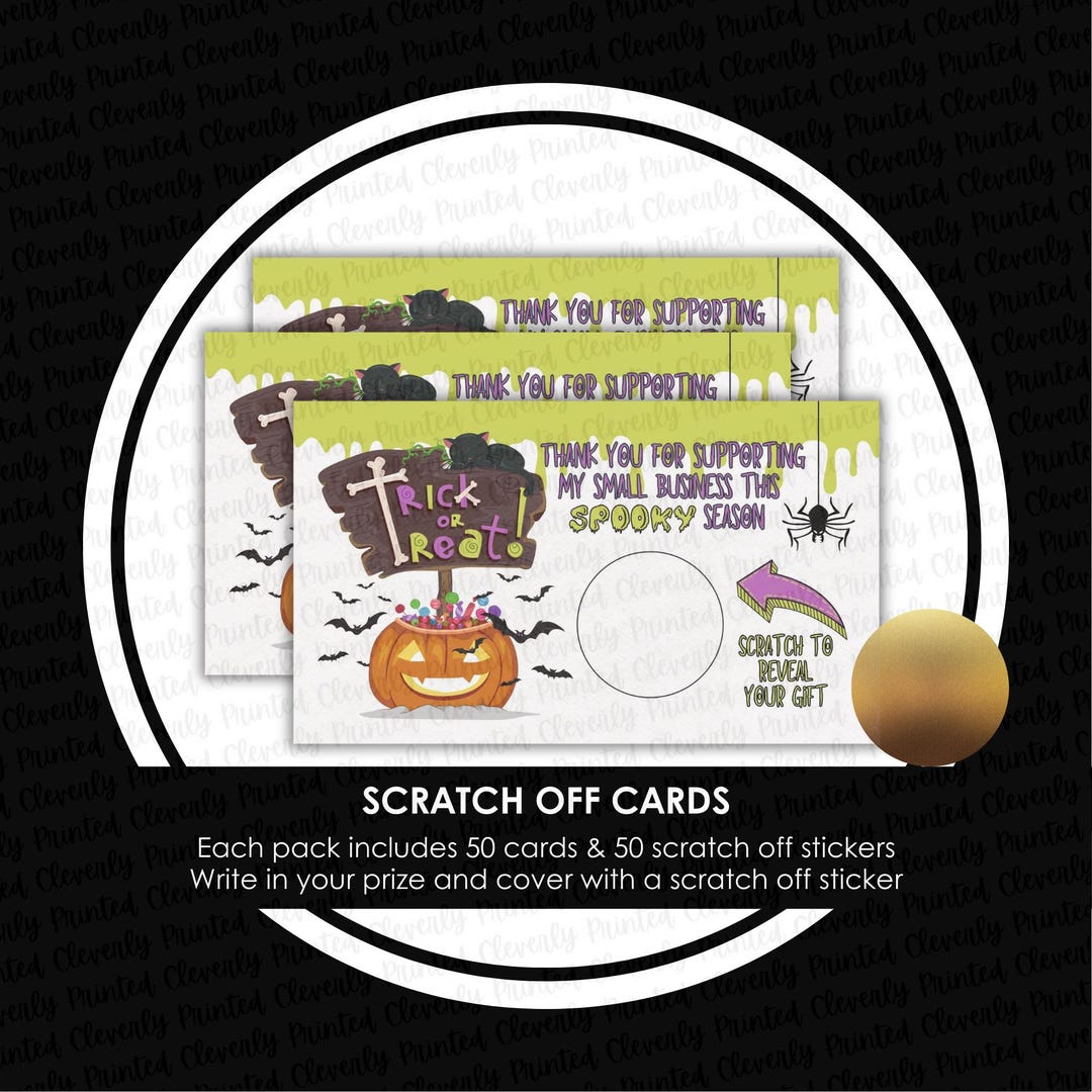 SEVERAL PRINTS to Choose From 100pc Packs Scratch Cards Scratch to Win ...