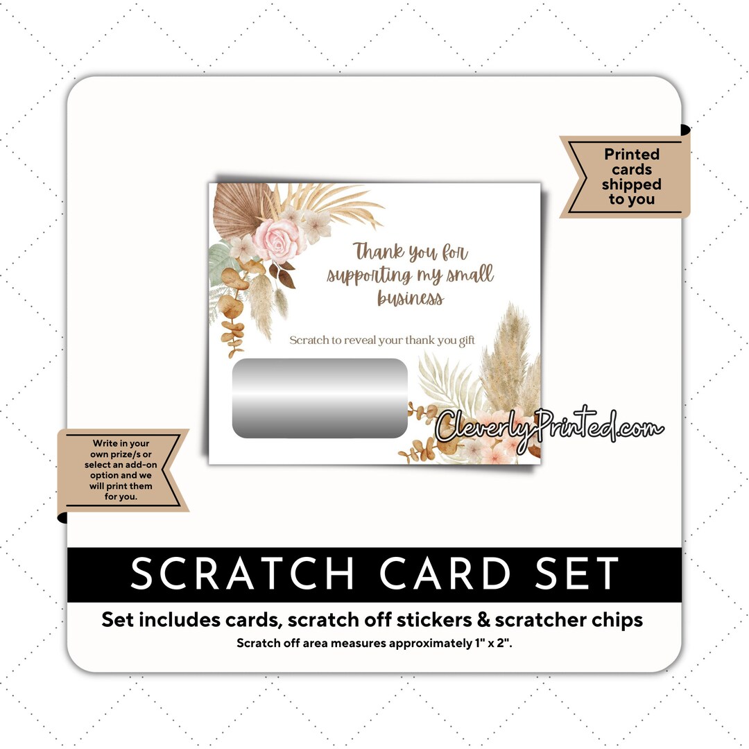 SCRATCH OFF CARDS SC117 - Etsy