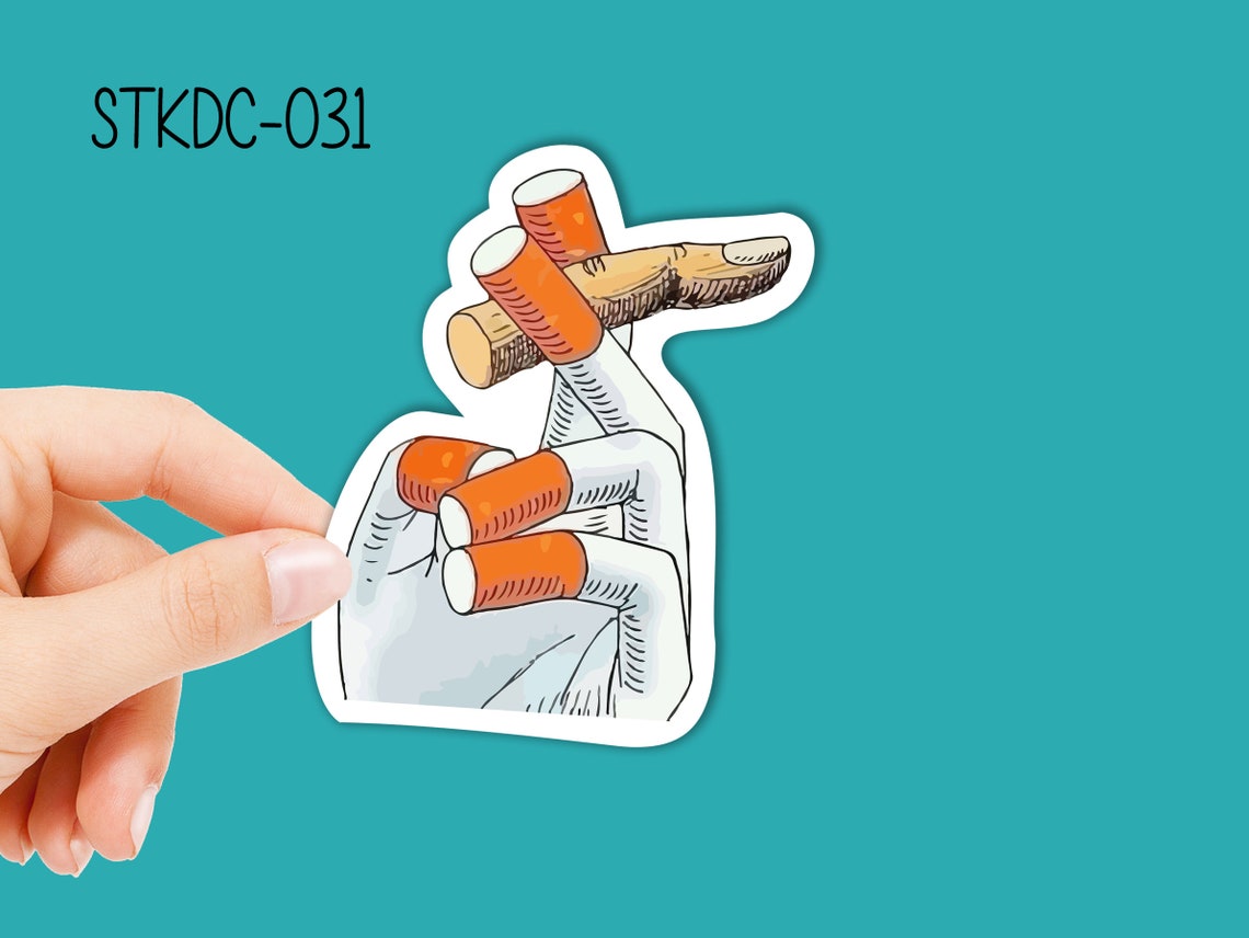 Smoking Sticker Waterproof Vinyl Decal Cigarettes Weird | Etsy