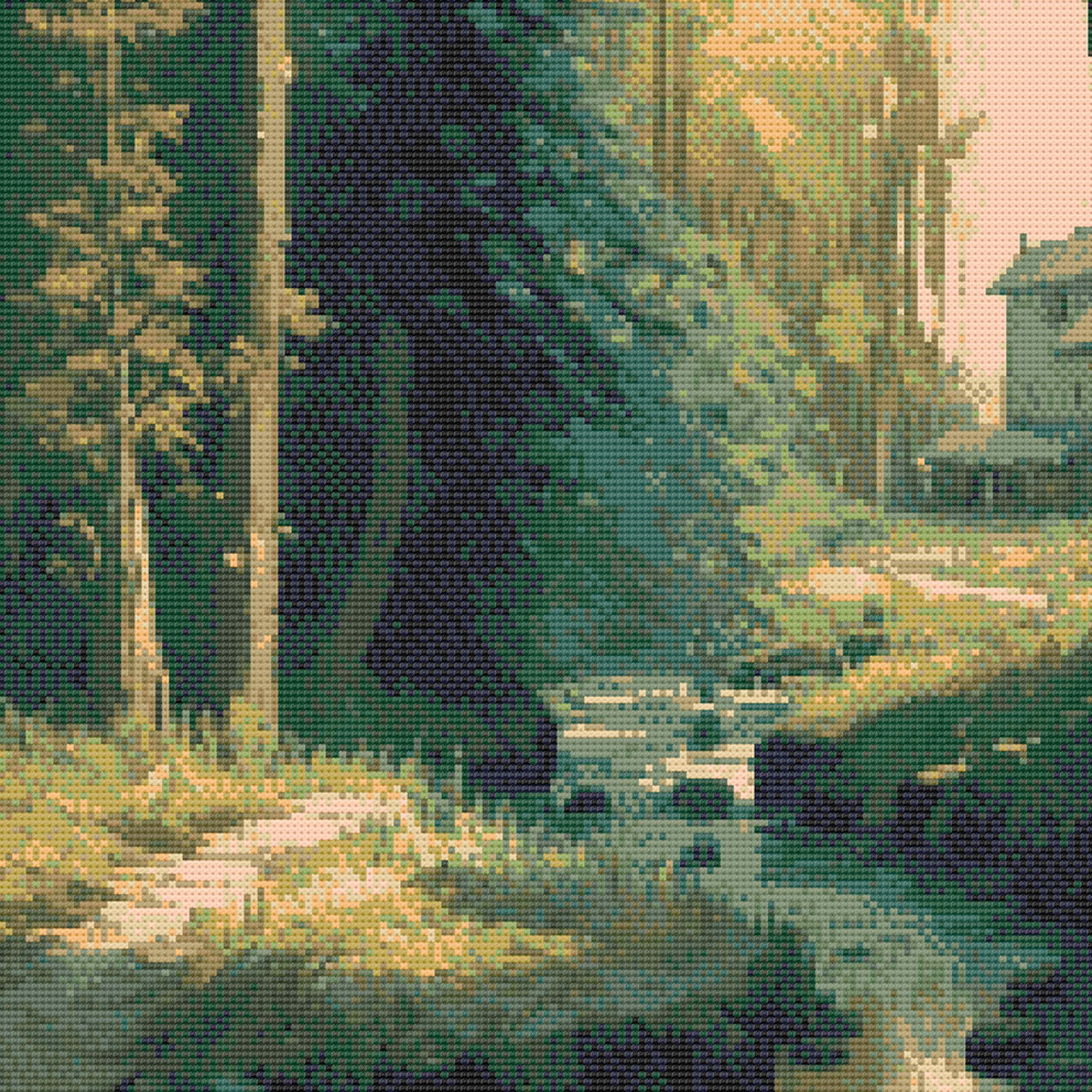 Forest River Cross Stitch Pattern Landscape Cross Stitch - Etsy