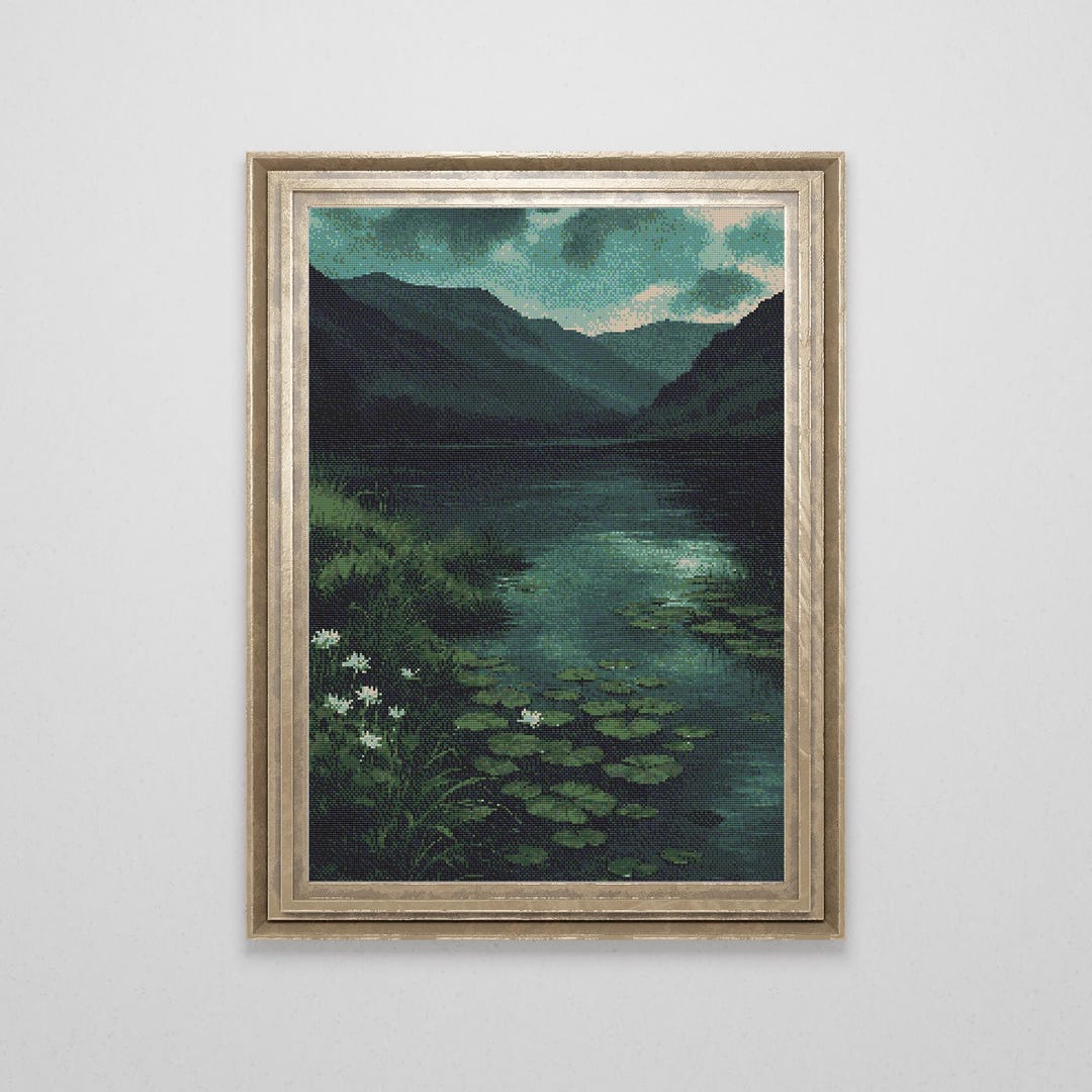 Scotland Loch Ness Cross Stitch Pattern | Large Scottish Landscape ...