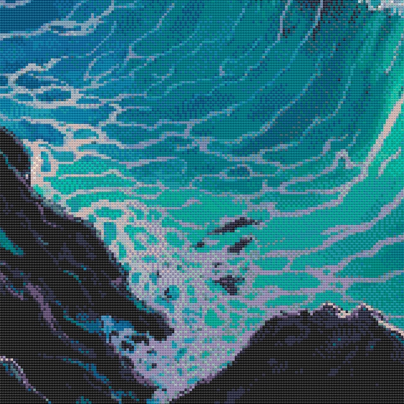 Ocean Waves Cross Stitch Pattern Ocean Waves Patterns - Etsy