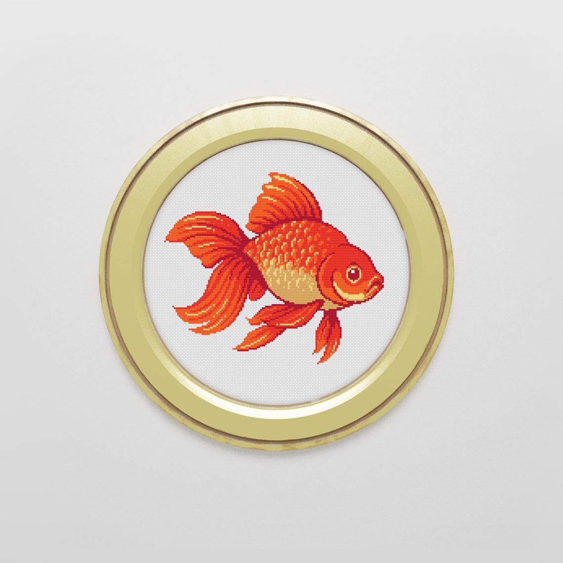 Goldfish Cross Stitch Pattern | Modern Fish Counted Cross Stitch PDF ...