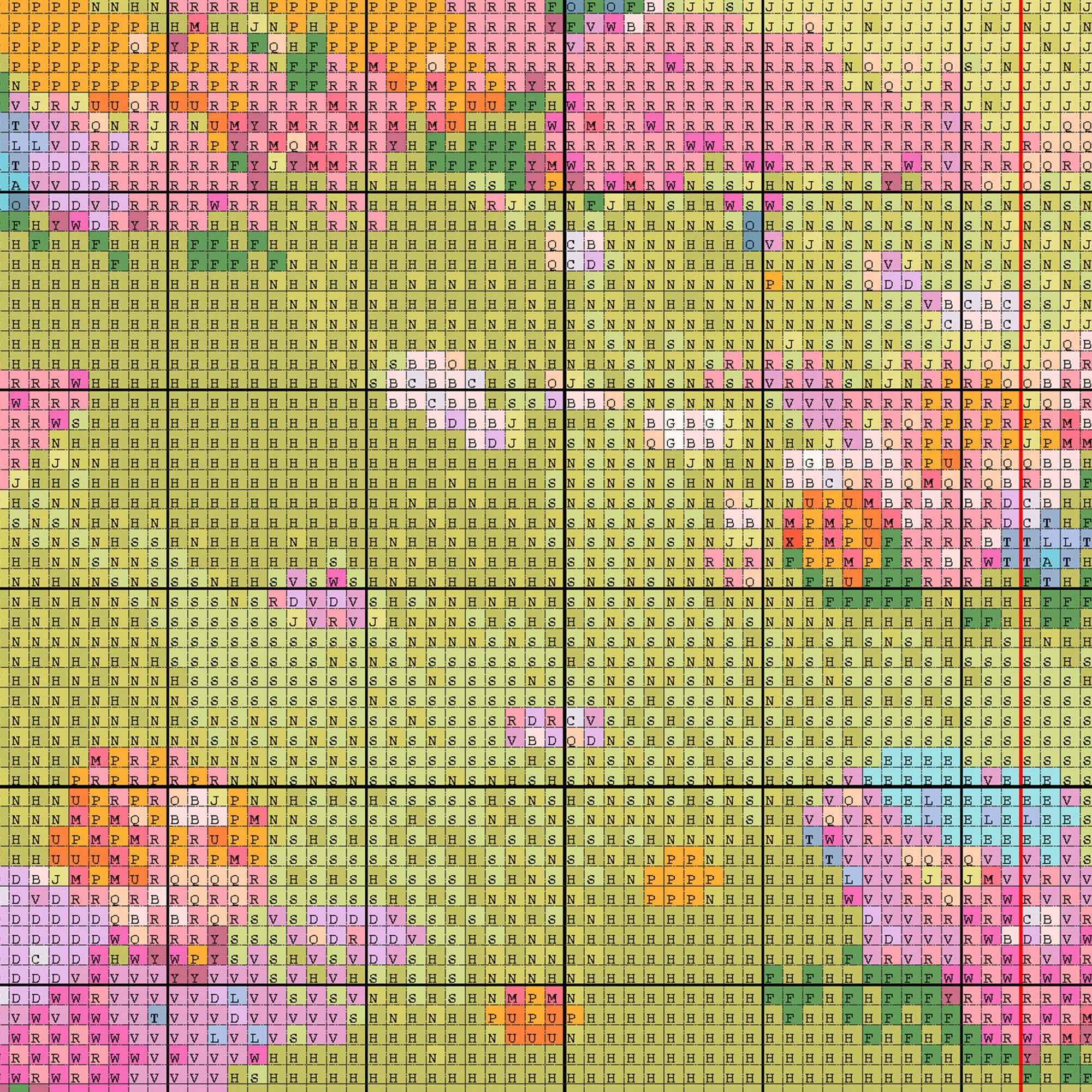 Flower Meadow Cross Stitch Pattern | Landscape Cross Stitch Chart ...