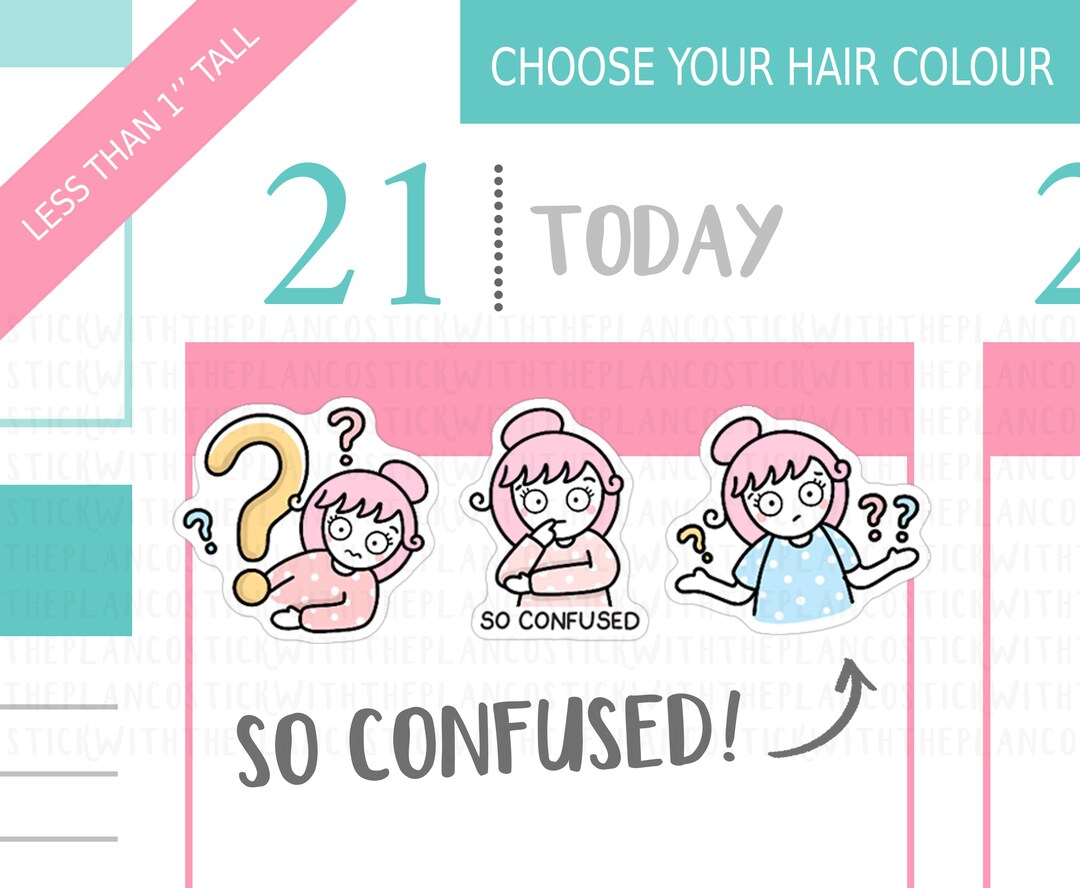 251 - so Confused Planner Stickers, Personalised Stickers, Cute Planner ...
