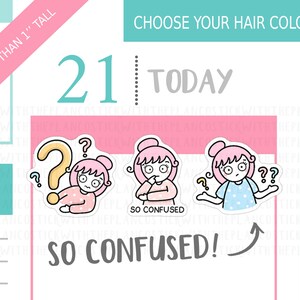 251 so Confused Planner Stickers, Personalised Stickers, Cute Planner ...